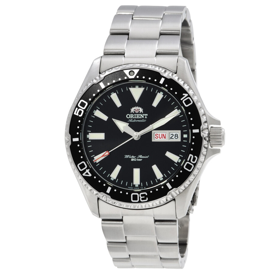 Orient Open Box - Orient Kamasu Automatic Black Dial Men's Watch RA ...