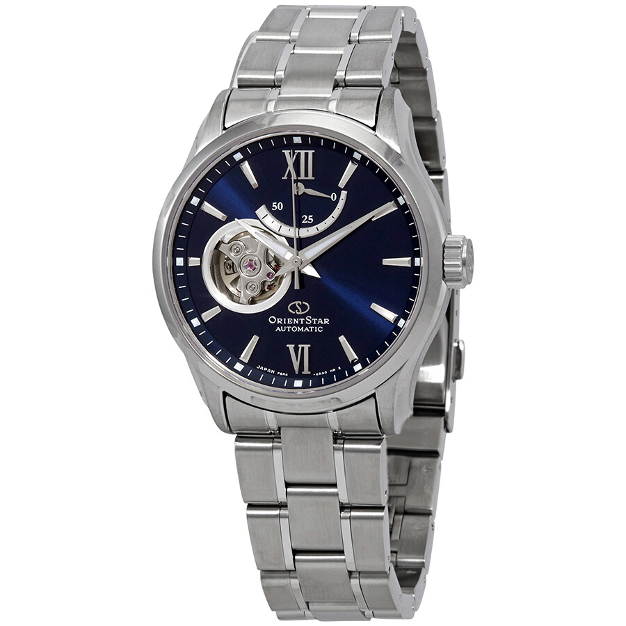 Orient Open Box - Orient Star Automatic Blue Open Heart Dial Men's ...