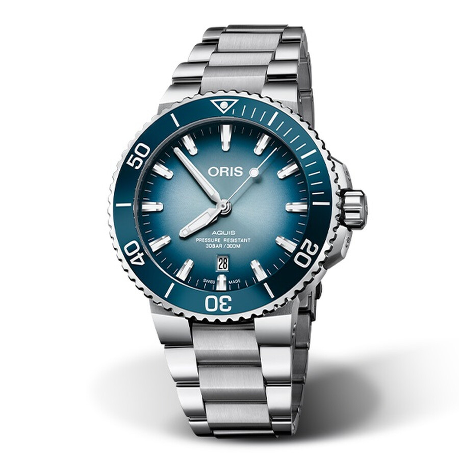 Oris Open Box - Oris Aquis Automatic Blue Dial Men's Watch 01 733 7730 ...