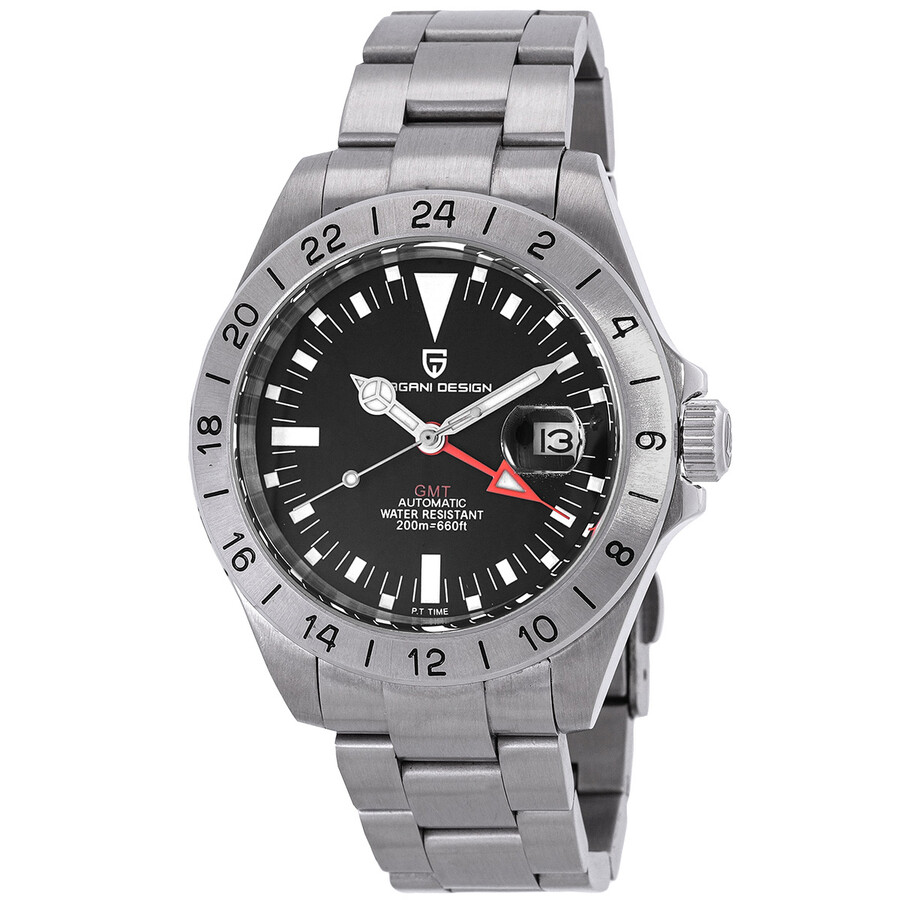 Pagani Design Open Box - Pagani Design Explorer II Freccione GMT Automatic Black Dial Men's ...