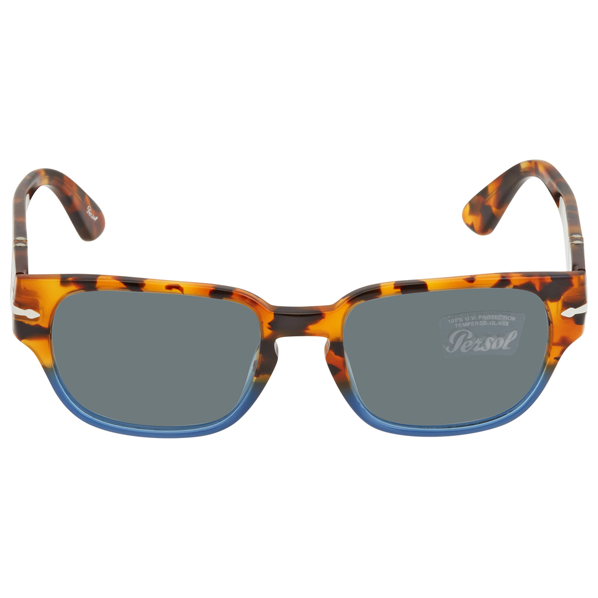 Persol Open Box - Persol Light Blue Rectangular Men's Sunglasses ...