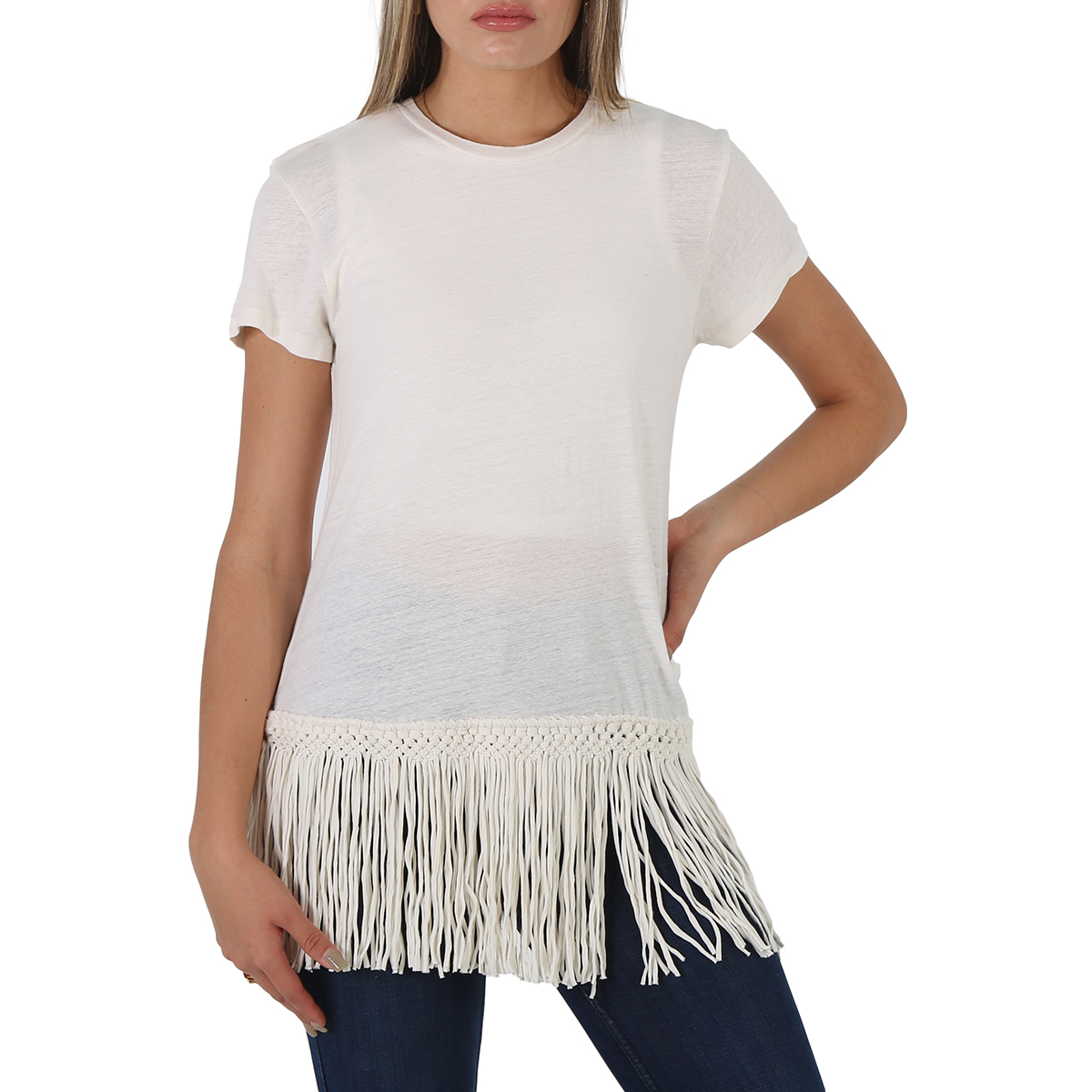 Polo Ralph Lauren Open Box - Polo Ralph Lauren Ladies Fringed Hem T ...
