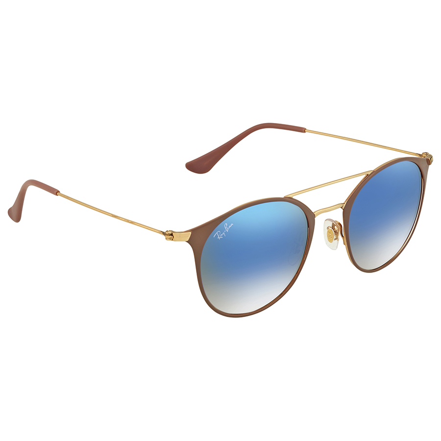 Ray-Ban Open Box - Ray Ban Blue Gradient Flash Round Sunglasses RB3546 ...