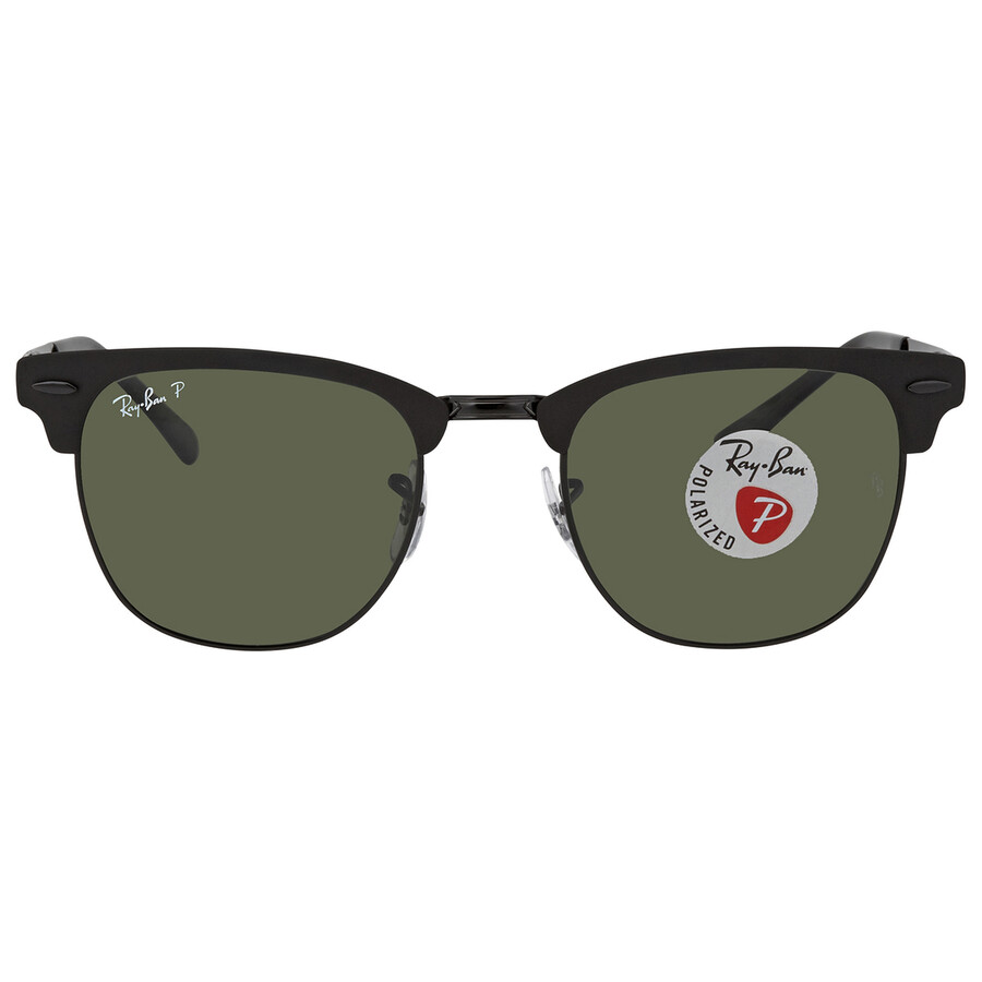 Ray-Ban Open Box - Ray Ban Clubmaster Metal Polarized Green Classic G ...