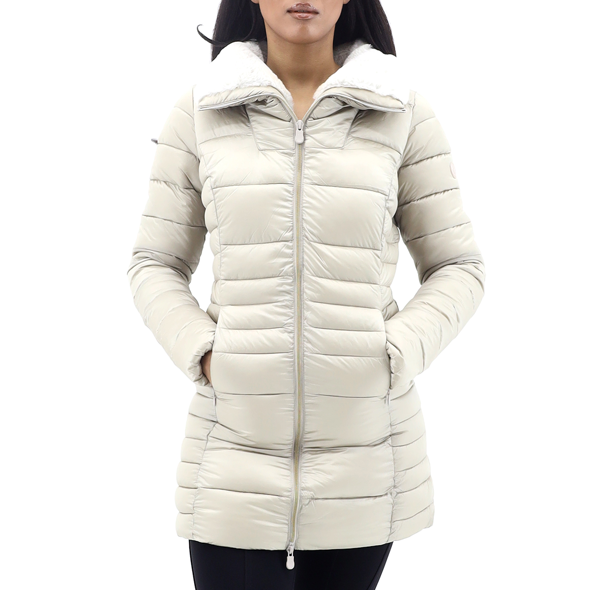 Save The Duck Open Box - Save The Duck Ladies Shell Beige Caroline Faux ...