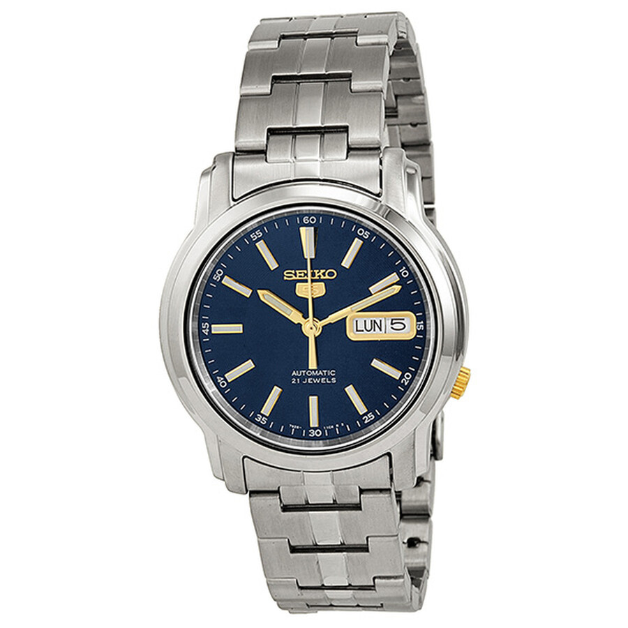 Seiko Open Box - Seiko Blue Dial Stainless Steel Men's Watch SNKL79 ...