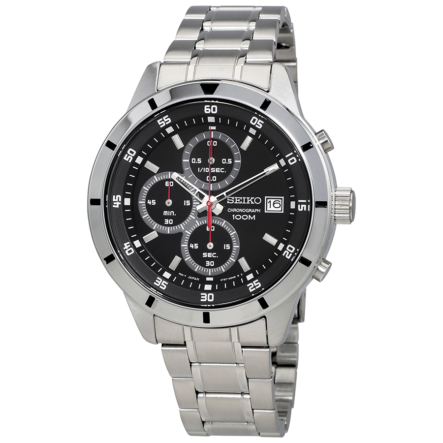 Seiko Open Box - Seiko Chronograph Black Dial Men's Watch SKS561 ...