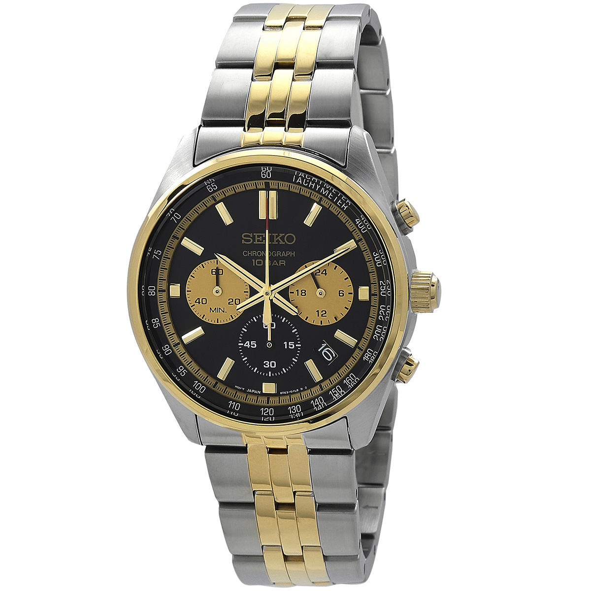 Seiko Open Box - Seiko Chronograph Quartz Black Dial Men's Watch ...