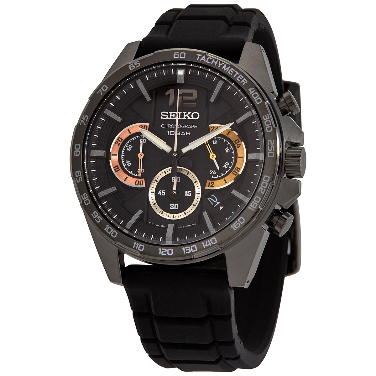 Seiko Open Box - Seiko Conceptual Chronograph Quartz Black Dial Men's ...