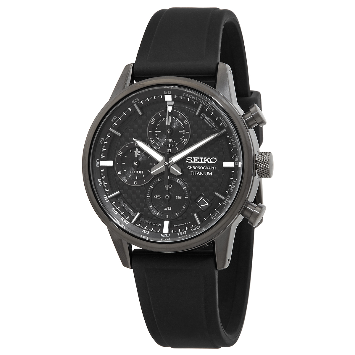 Seiko Open Box - Seiko Essentials Chronograph Quartz Black Dial Men's ...