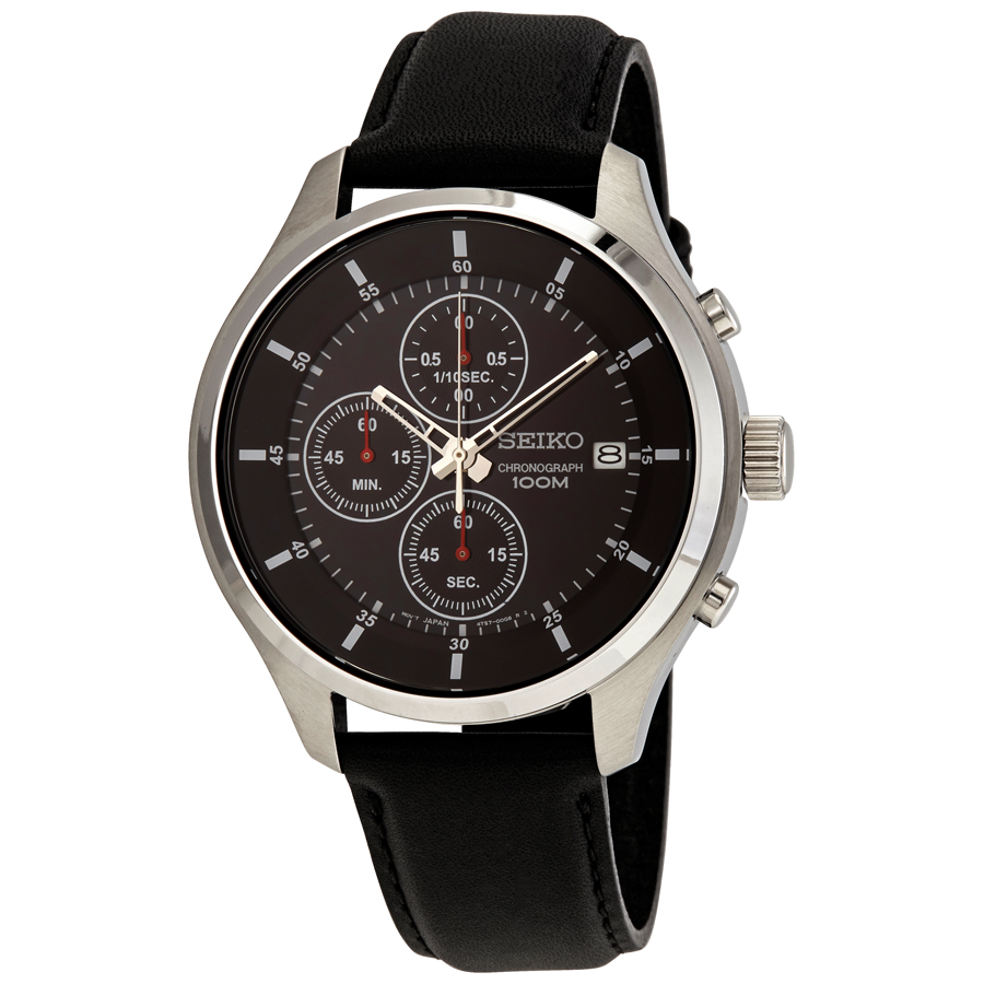 Seiko Open Box - Seiko Neo Sports Chronograph Quartz Black Dial Men's ...