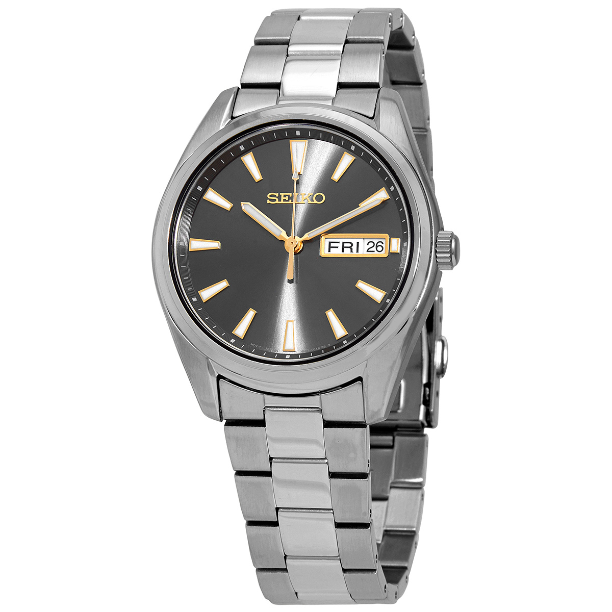 Seiko Open Box - Seiko Quartz Grey Dial Stainless Steel Men's Watch P1 ...