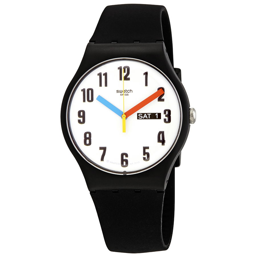 Swatch Open Box - Swatch Elementary Quartz White Dial Unisex Watch ...