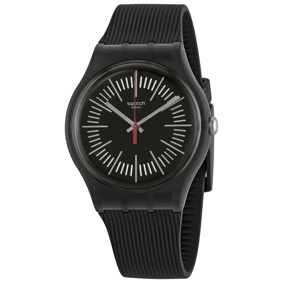 Swatch Open Box - Swatch INTERCYDERAL Quartz Black Dial Men's Watch ...