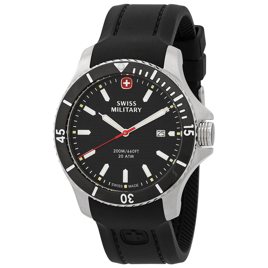 Swiss Military Open Box - Swiss Military Seaforce Quartz Black Dial Men ...