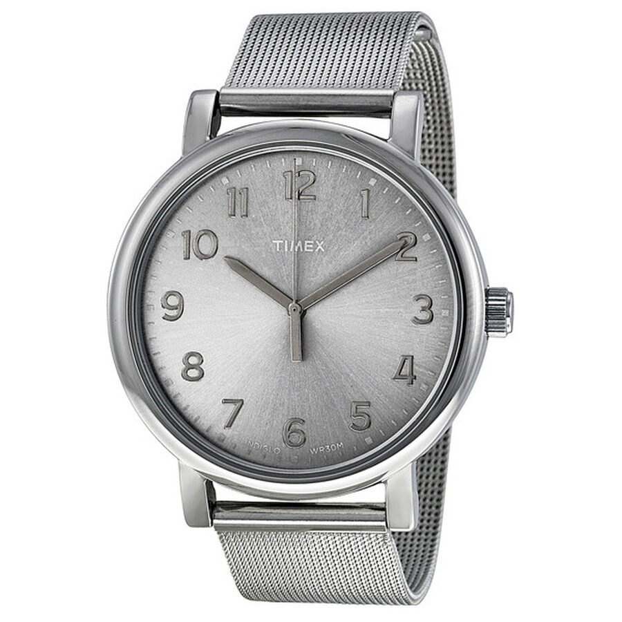 Timex Open Box - Timex Easy Reader Silver Dial Men's Watch T2N597 ...