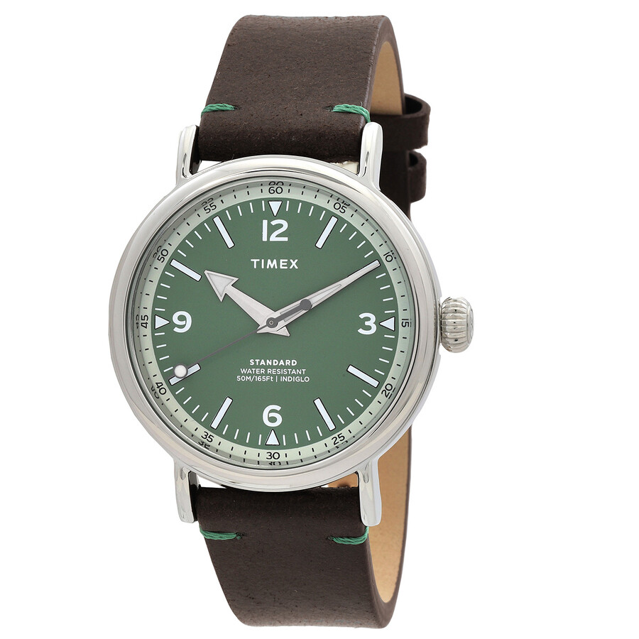Timex Open Box - Timex Standard Quartz Green Dial Men's Watch ...