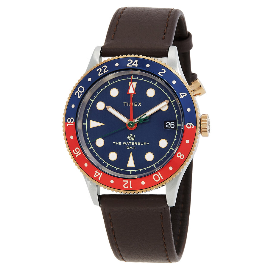 Timex Open Box - Timex Waterbury GMT Quartz Blue Dial Men's Watch ...