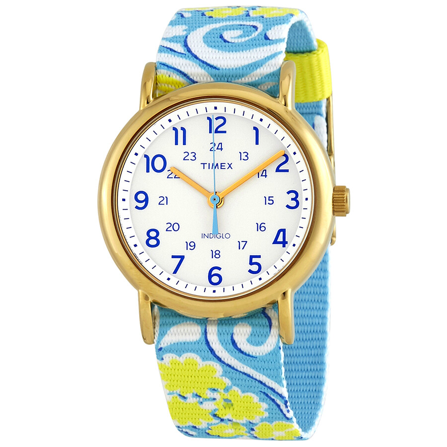 Timex Open Box - Timex Weekender White Dial Ladies Watch TW2P90100 ...