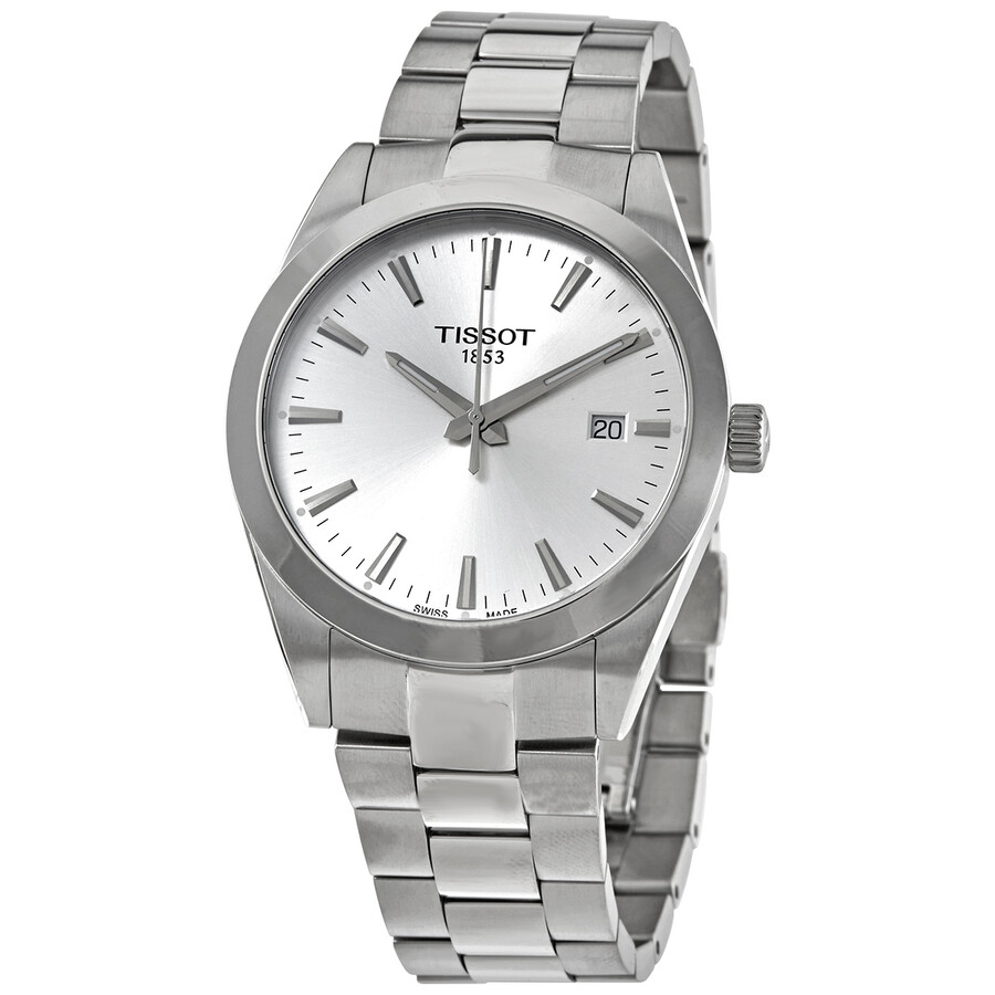 Tissot Open Box - Tissot Gentleman Quartz Silver Dial Men's Watch T127 ...