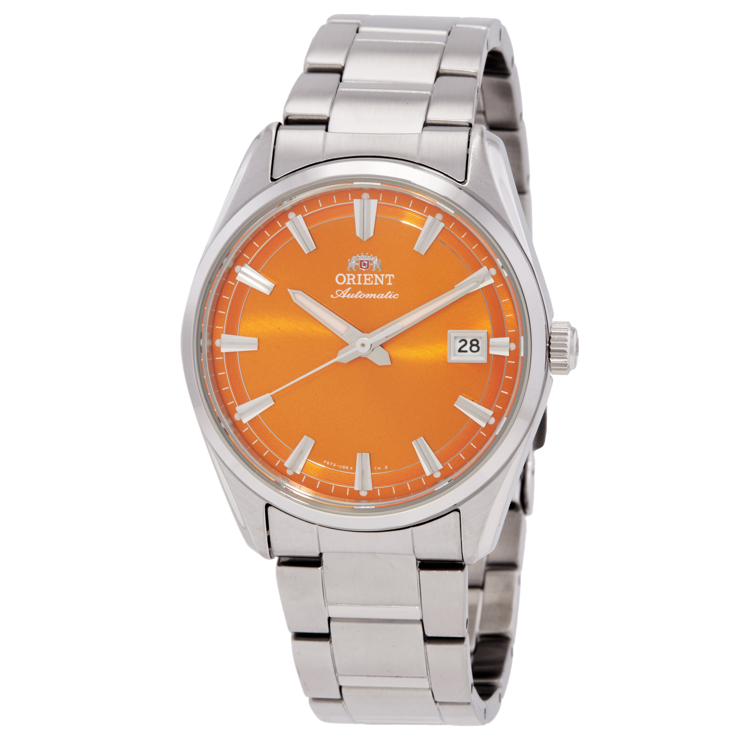 Orient Classic Stretto Date Automatic Orange Dial Watch RA-AC0R08Y30B ...