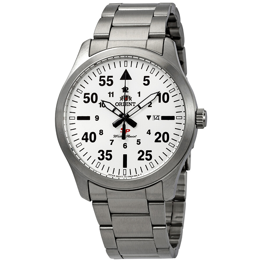 Orient Flight White Dial Stainless Steel Men's Watch FUNG2002W ...