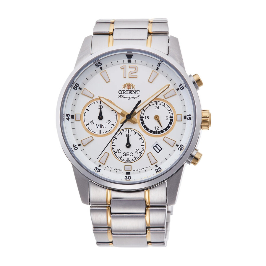 Orient Sports Chronograph Quartz White Dial Men's Watch RA-KV0003S ...