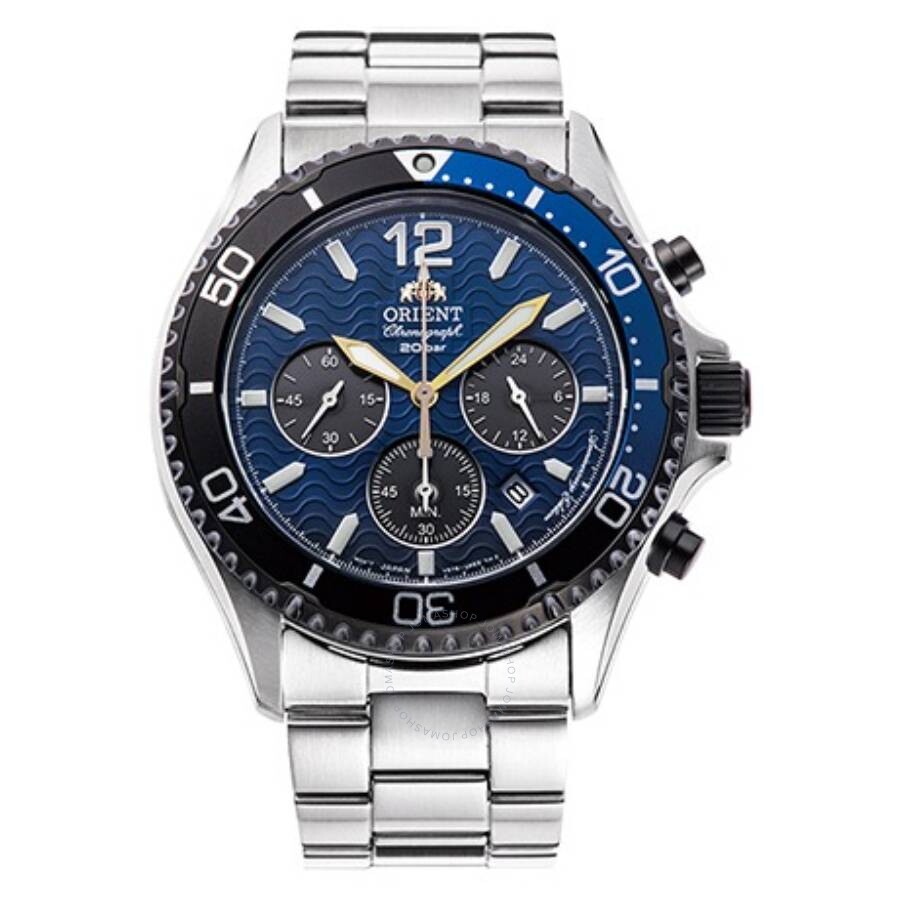 Orient Sports Solar Powered Chronograph Blue Dial Men's Watch RA ...