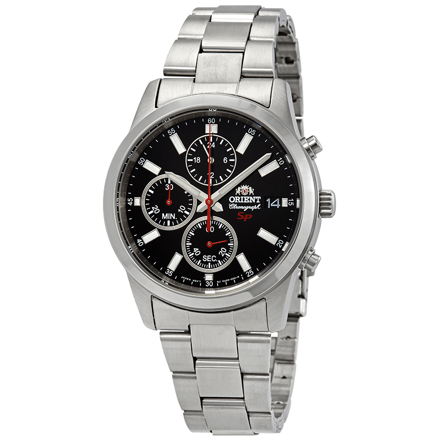 Orient Sporty Chronograph Black Dial Men's Watch FKU00002B 842047122679 ...