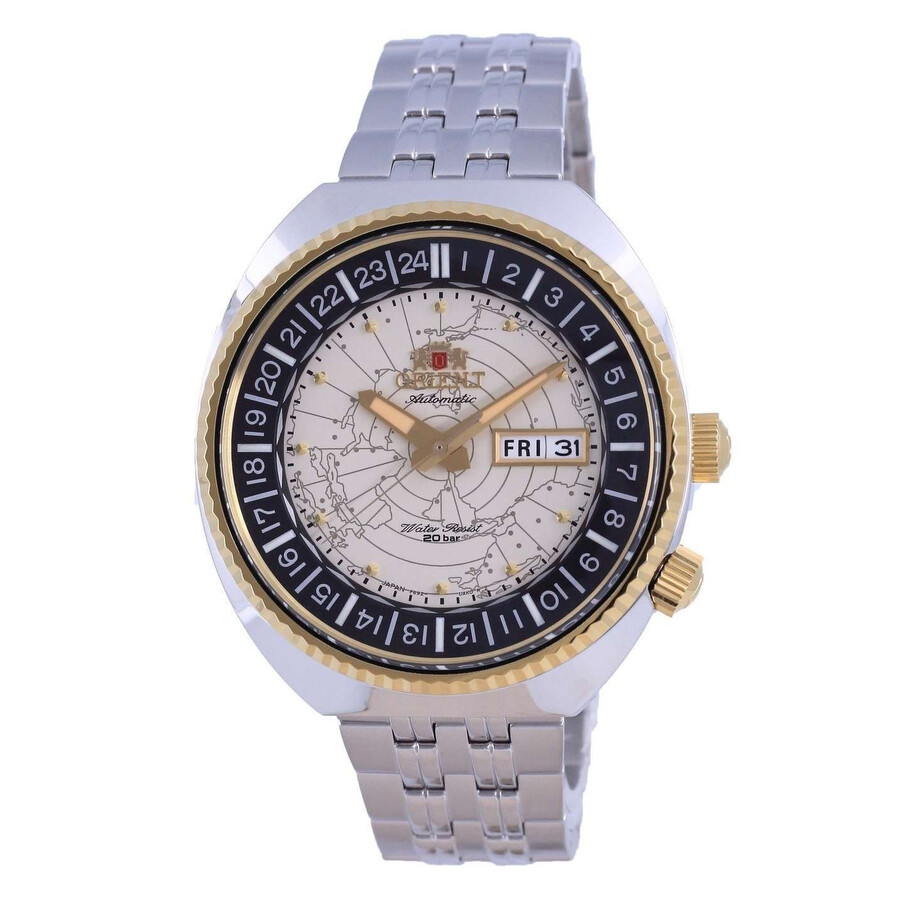 Orient World Map Revival Automatic Ivory Dial Men's Watch RA-AA0E01S09C ...