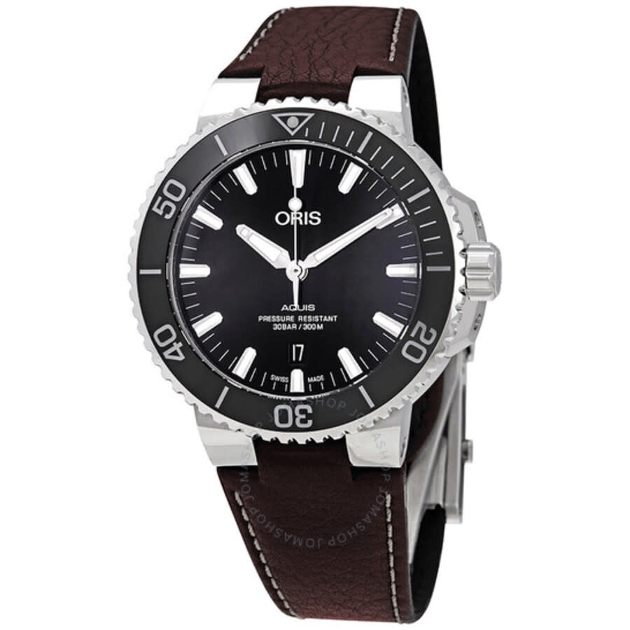 Oris Aquis Brown Leather Strap With Deployant Clasp 07 5 24 10 - Jomashop
