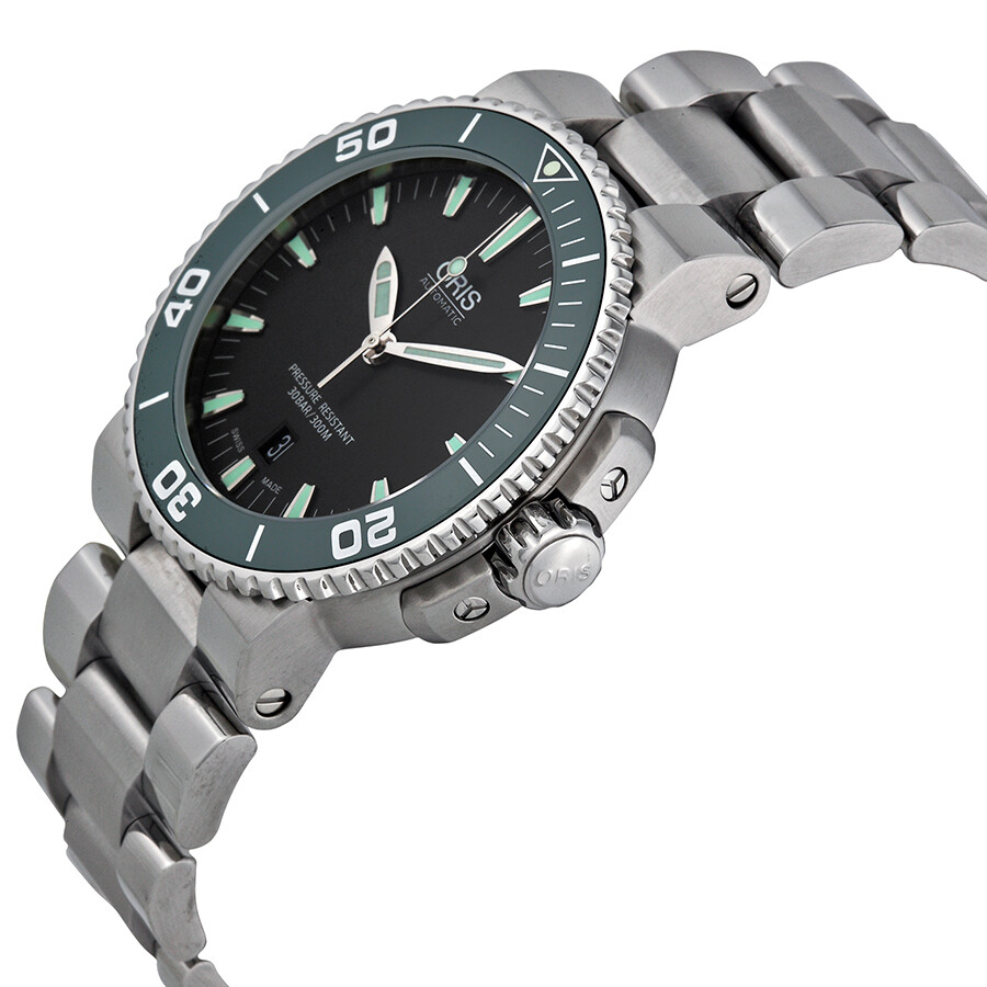 Oris Aquis Date Automatic Grey Dial Stainless Steel Men's Watch 733 ...