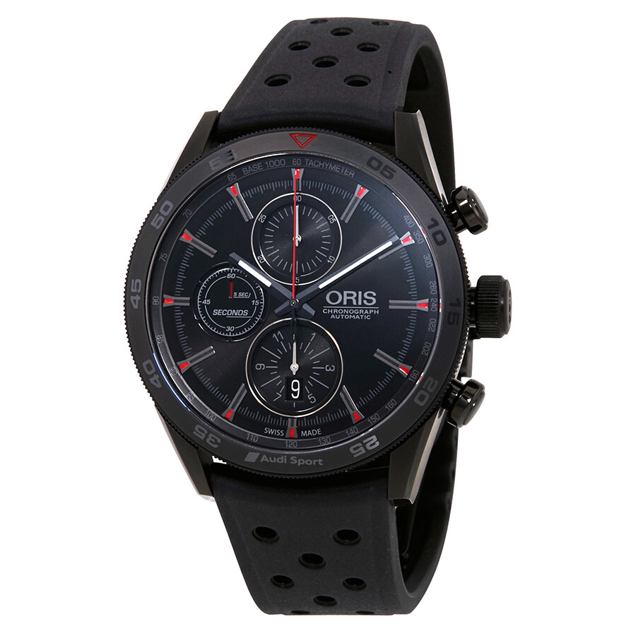 Oris Audi Sport Chronograph Black Dial Men's Watch 01 774 7661 7784-Set ...