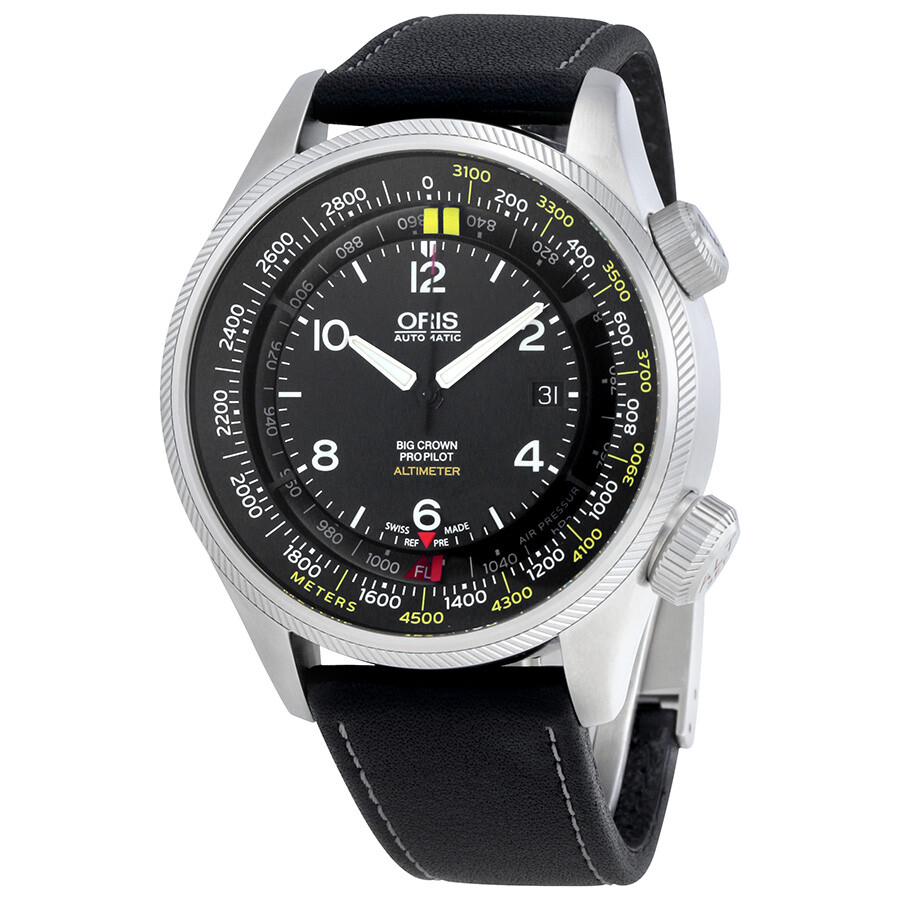Oris Big Crown Altimeter Automatic Black Dial Men's Watch 733-7705 ...