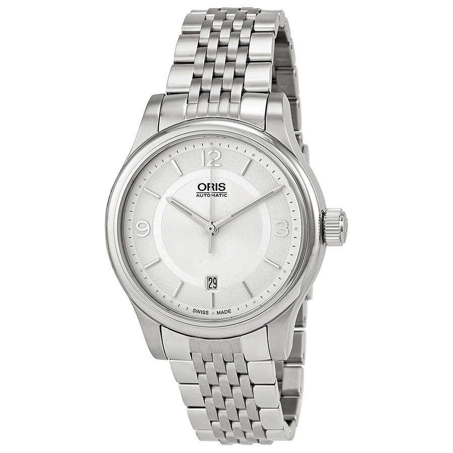 Oris Classic Date Silver Dial Stainless Steel Men's Watch 733-7594 ...