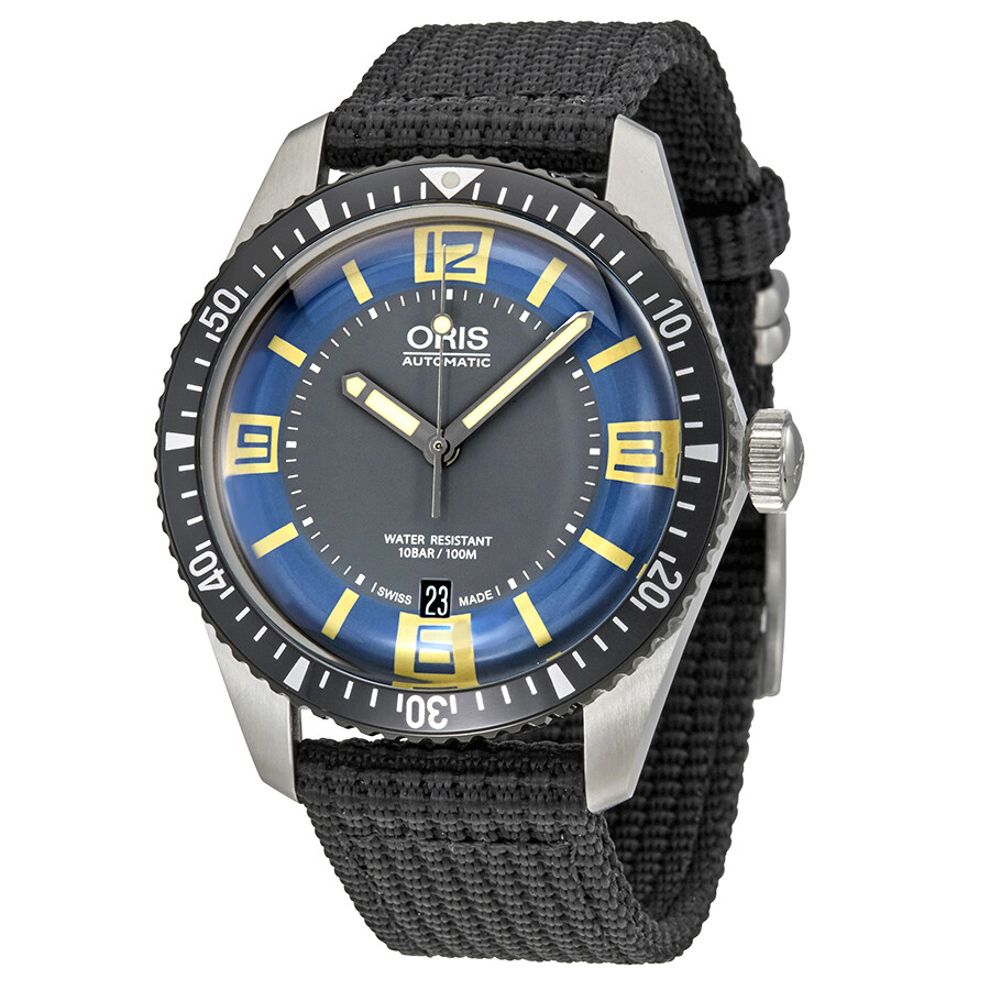 Oris Divers Automatic Blue and Grey Dial Men's Watch 733-7707-4065BKFS3 ...