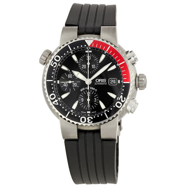 Oris Divers Titan Chronograph Automatic Black Dial Coke Bezel Men's ...