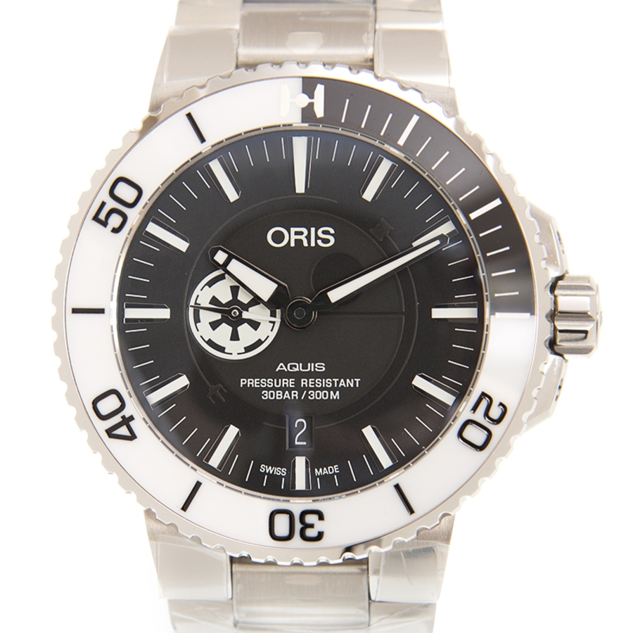Oris DIVING Black Dial Unisex Watch 01 743 7734 4184-SET MB - Watches ...
