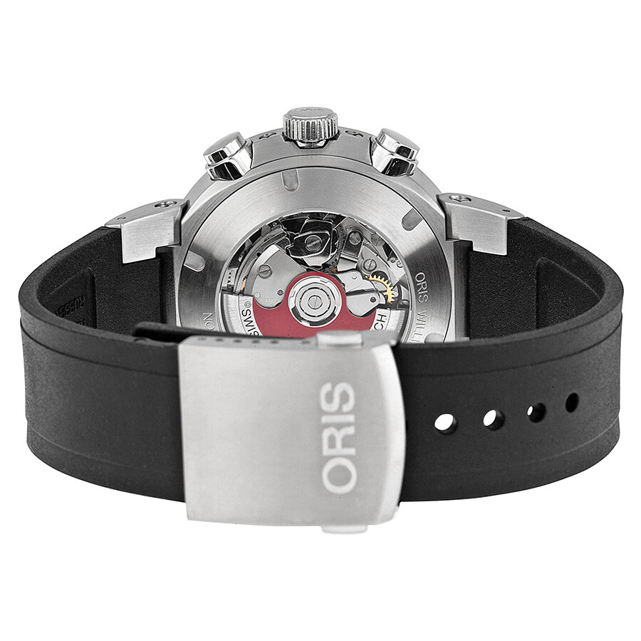 Oris Williams F1 Team Black Dial Rubber Strap Men's Watch 773-7685 ...