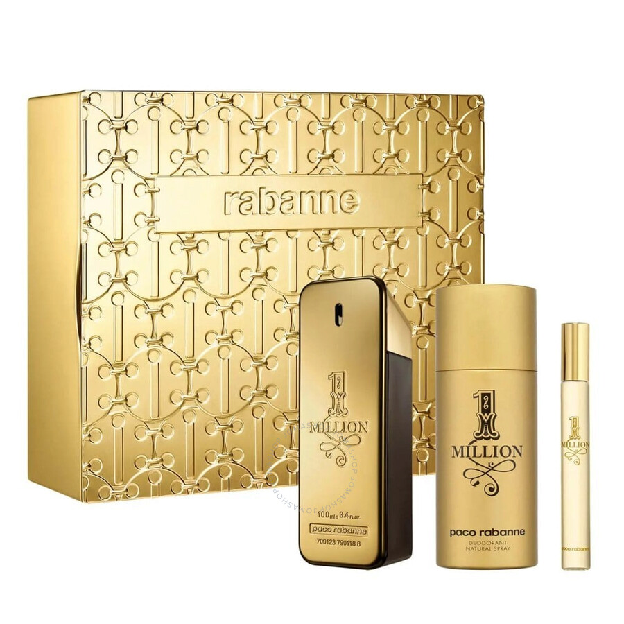 Paco Rabanne Men's 1 Million Gift Set Fragrances 3349668623792 ...