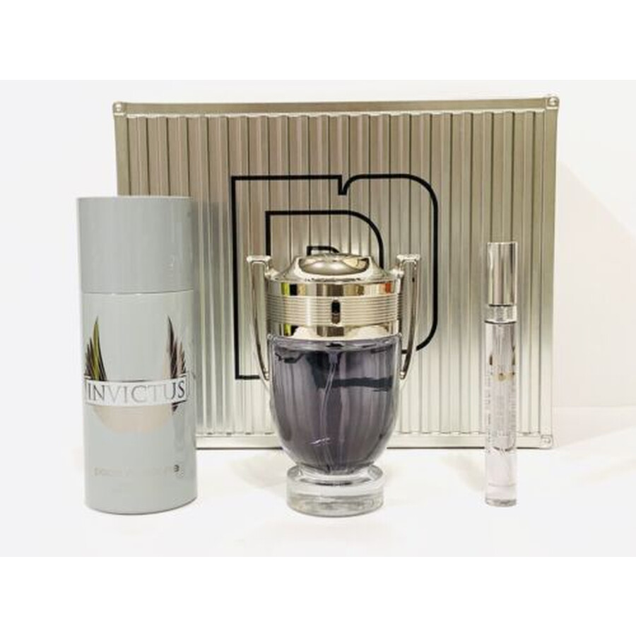Paco Rabanne Men's Invictus Gift Set Fragrances 3349668573257 ...