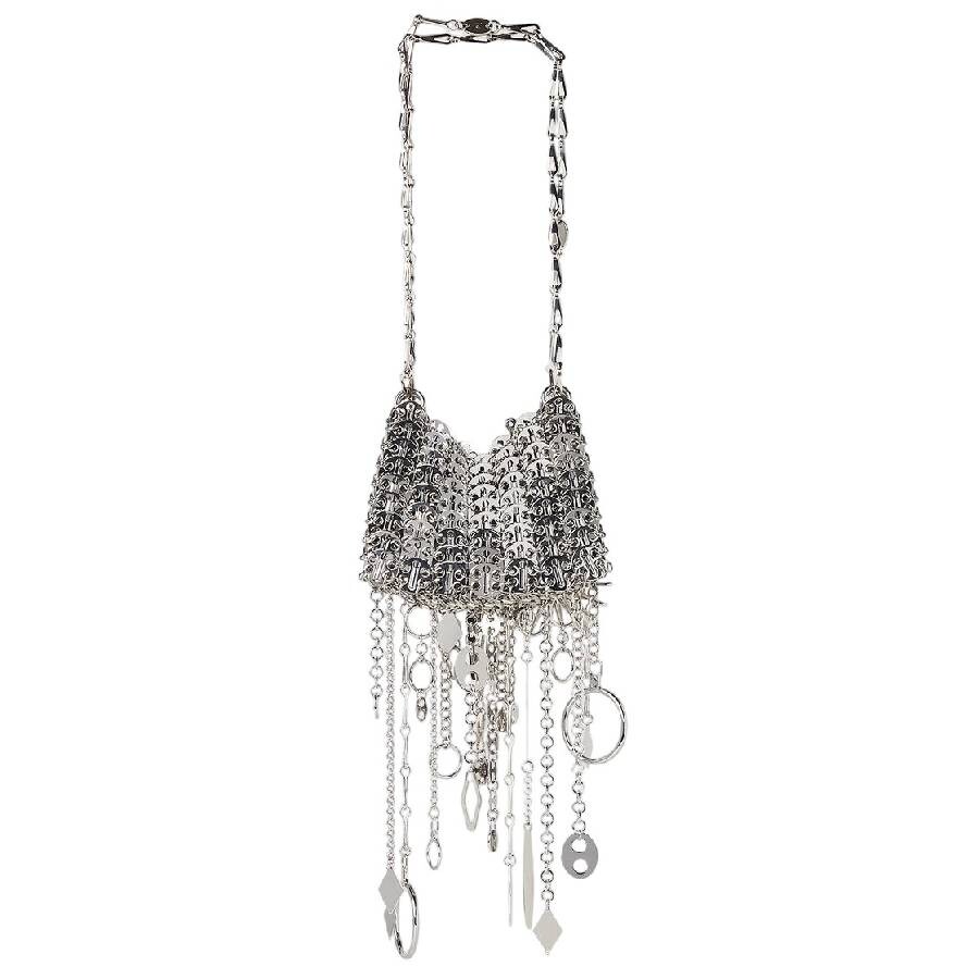 Paco Rabanne Nano Punk 1969 Shoulder Bag 23PSS0127MET415-SILVER 3349661020871 - Handbags - Jomashop