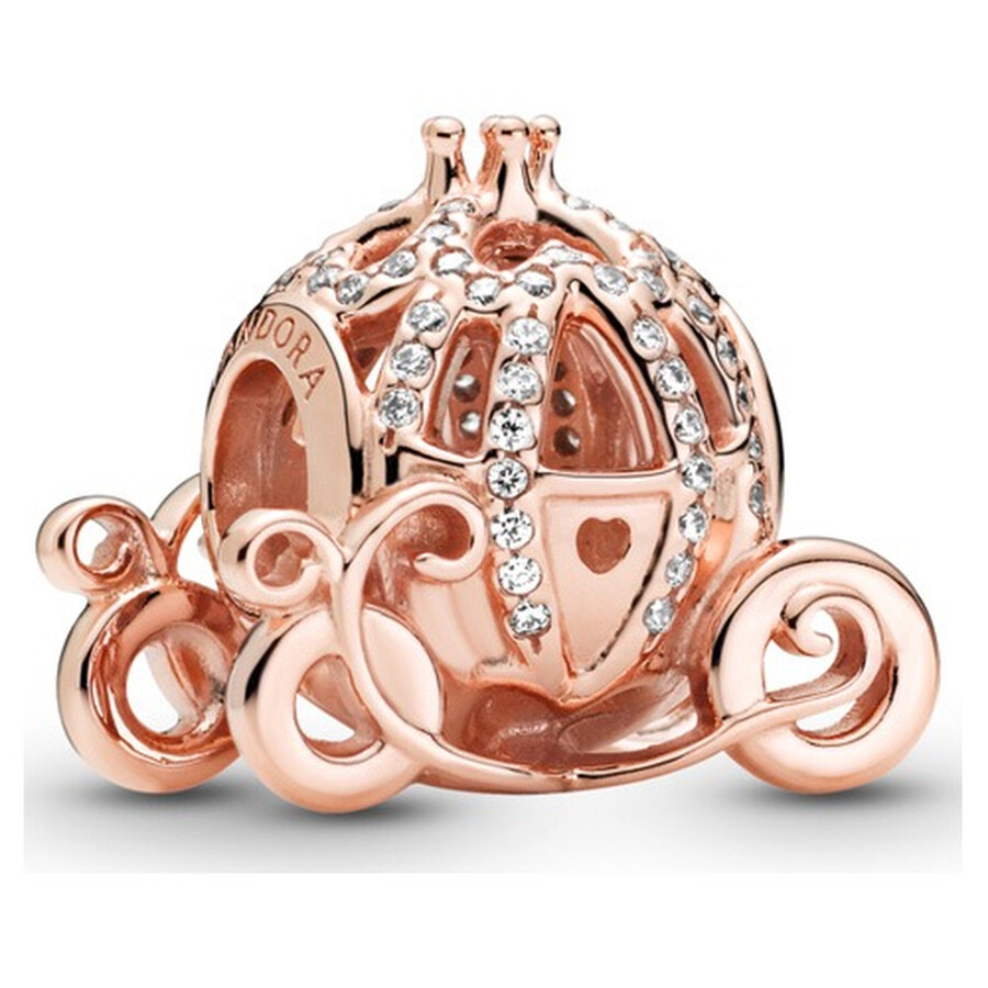 Pandora Ladies Rose Gold Disney Cinderella Sparkling Carriage Charm ...
