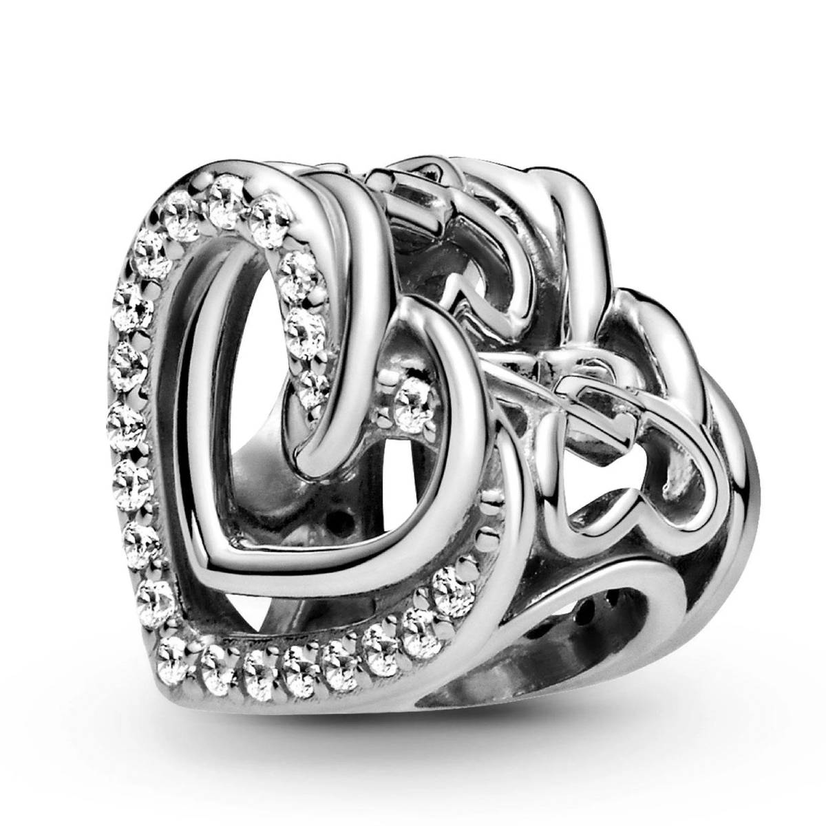 Pandora Ladies Sparkling Entwined Hearts Charm 799270C01 5700302908169 ...