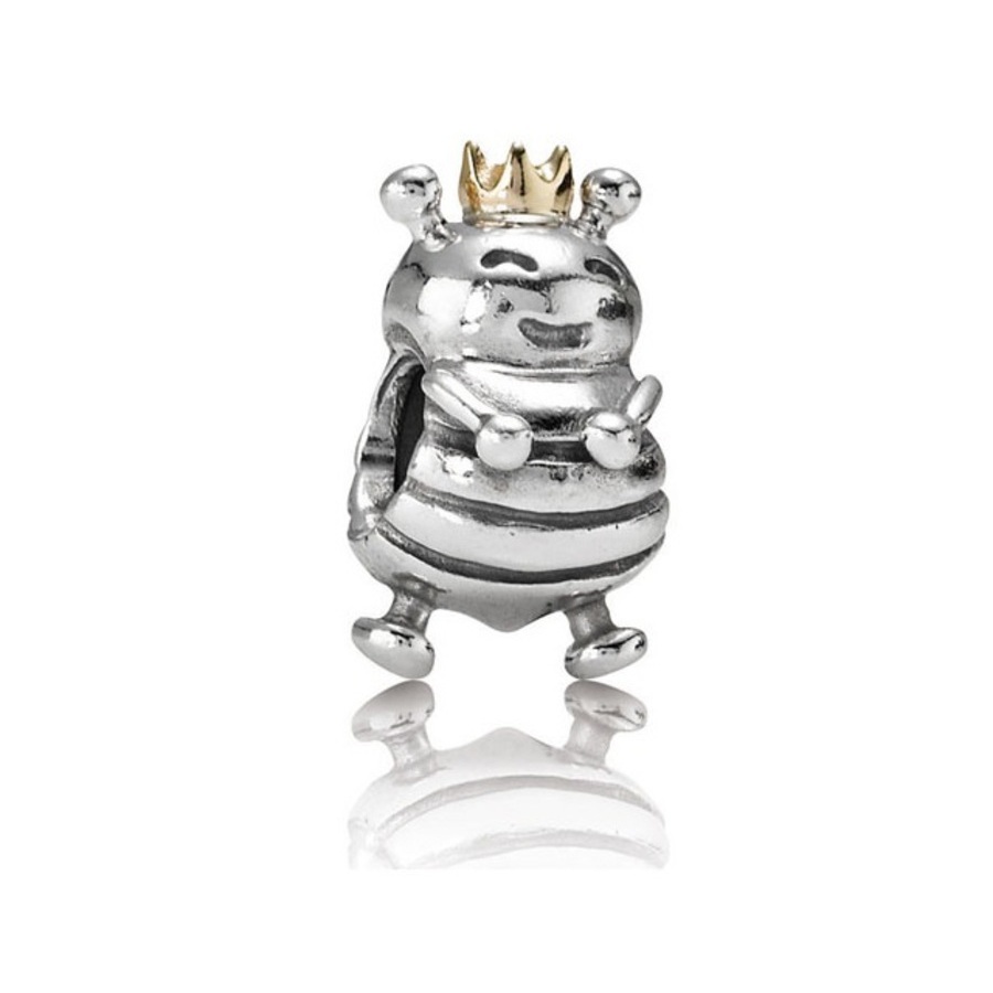 Pandora Sterling Silver Queen Bee Bead with 14K Gold Crown - 790227 ...