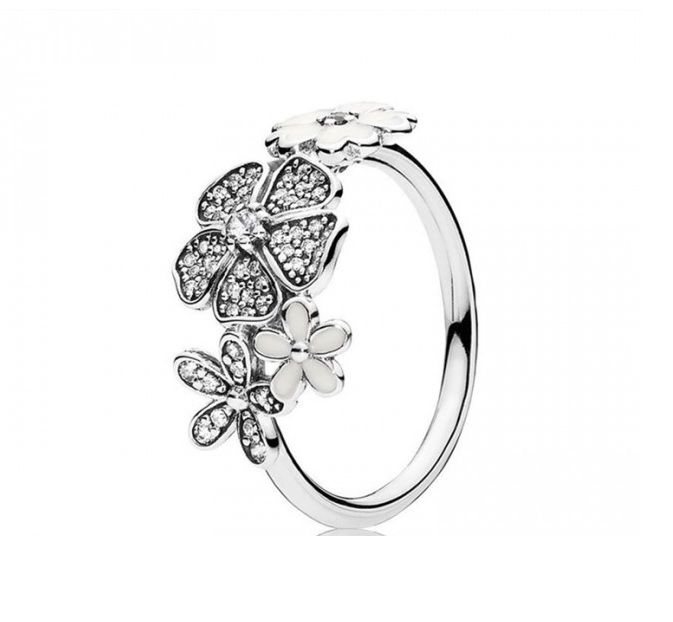 Pandora Sterling Silver Shimmering Bouquet Ring, Size 54 190984CZ-54 ...