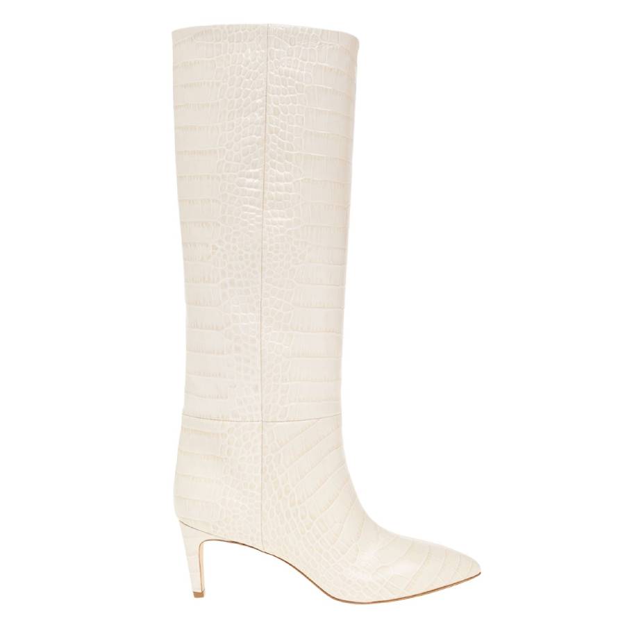 Paris Texas Bone China Croc-Effect Leather Stiletto Boots, Brand Size ...