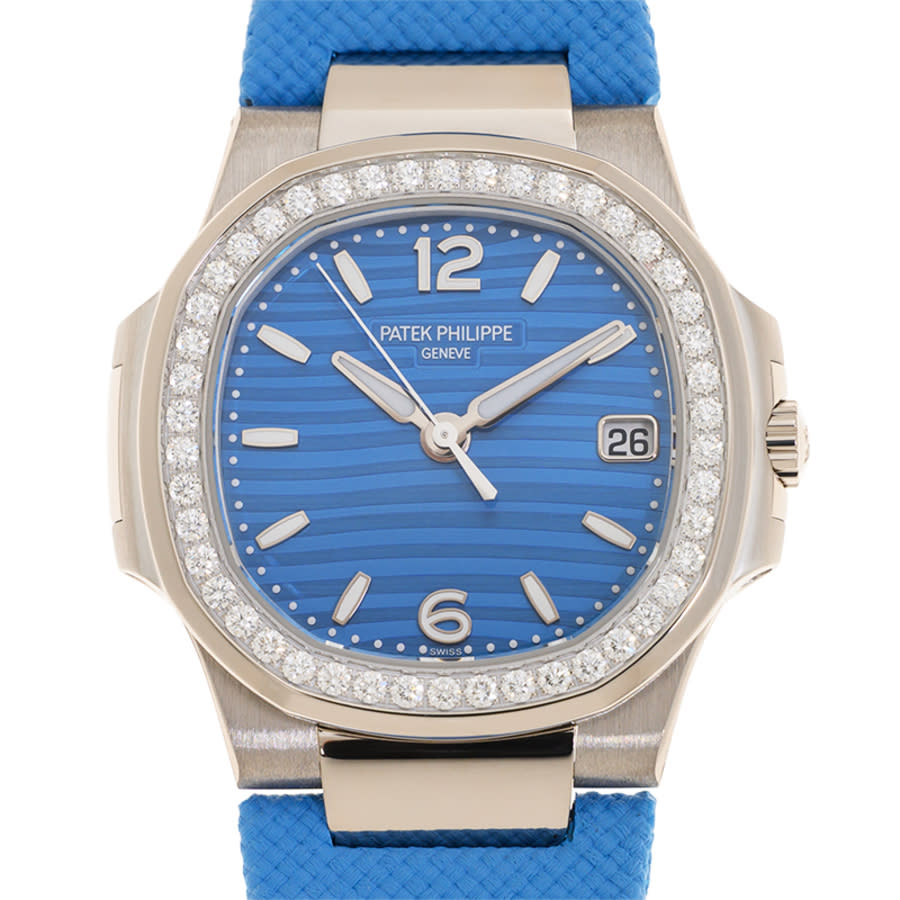 Patek Philippe Nautilus Quartz Diamond Ladies Watch 7010G-013 - Watches ...