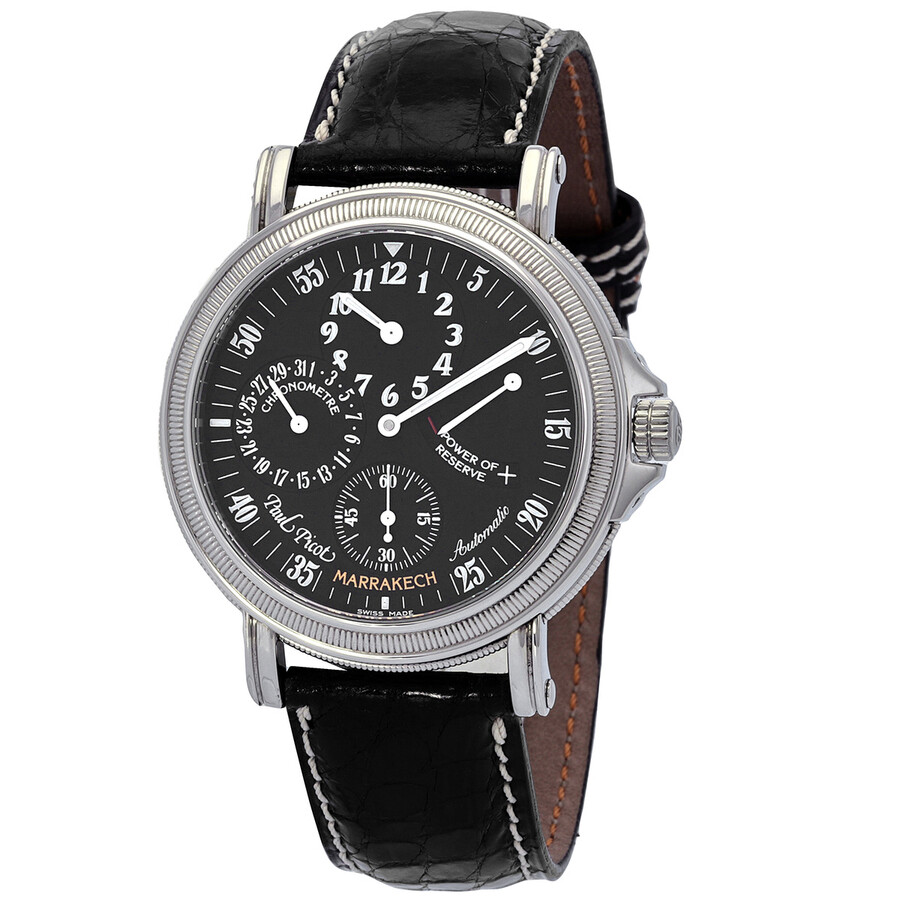Paul Picot Atelier Chronograph Automatic Chronometer Black Dial Men's ...