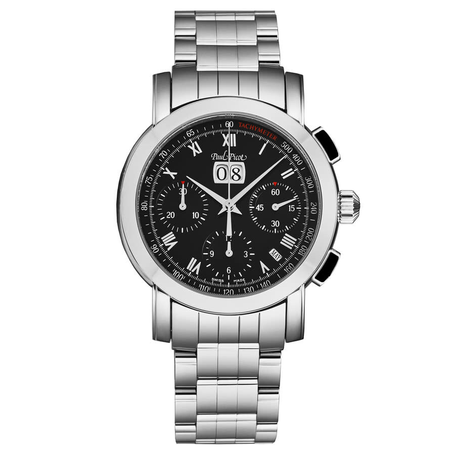 Paul Picot Firshire Chronograph Automatic Black Dial Men's Watch P7045 ...
